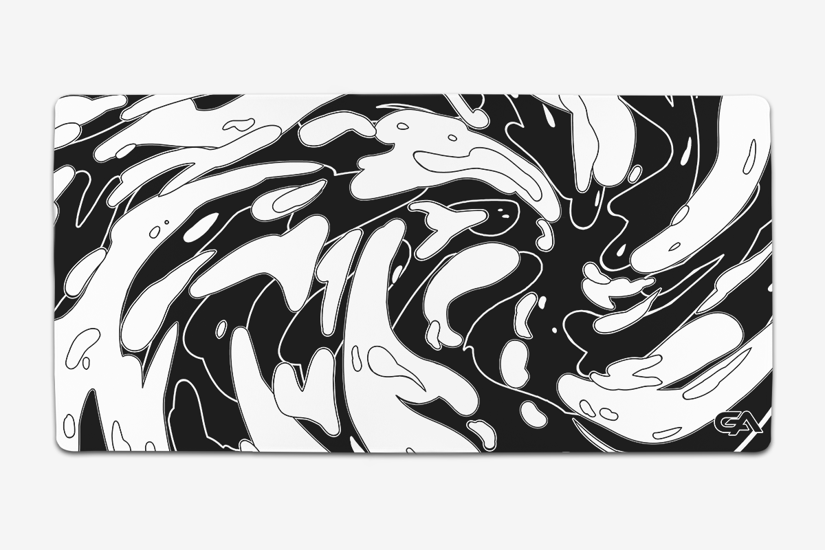 Yin Yang Monochrome Swirl XXL Mousepad – GutzyAiden