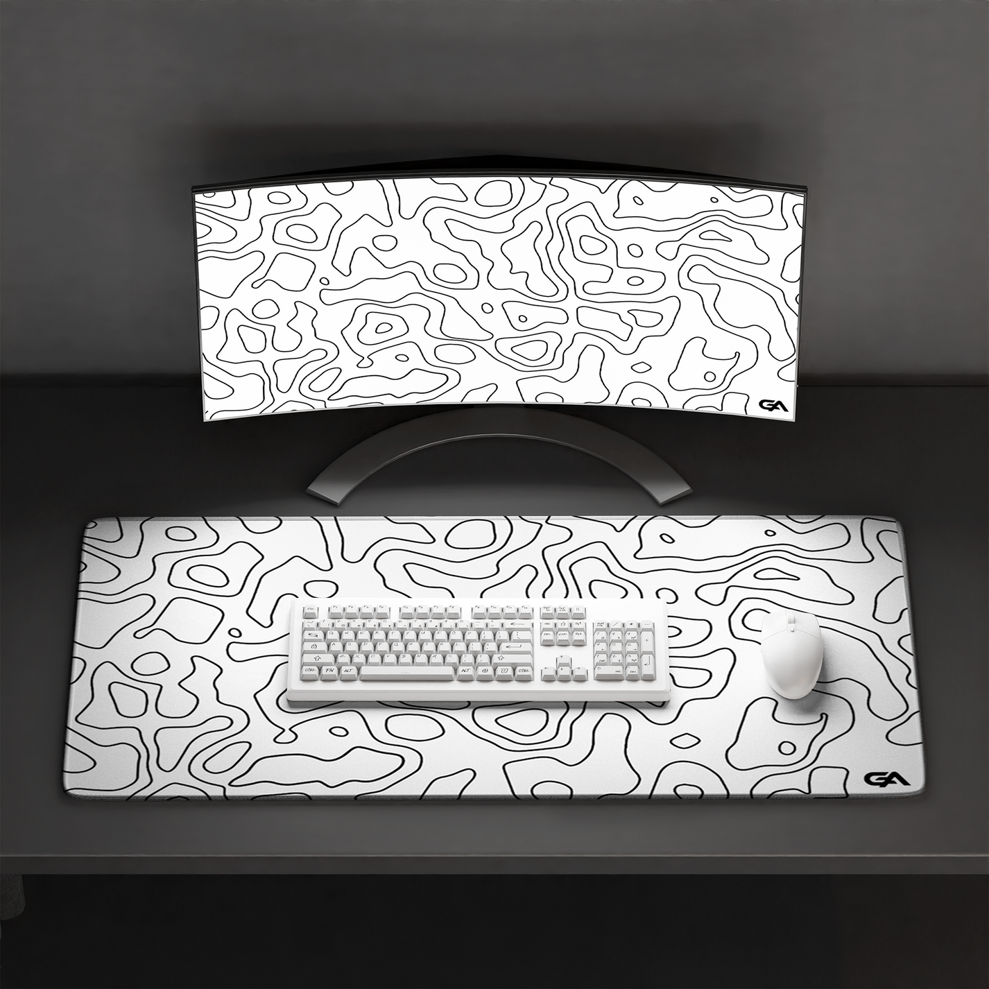 White Topo Mousepad – GutzyAiden