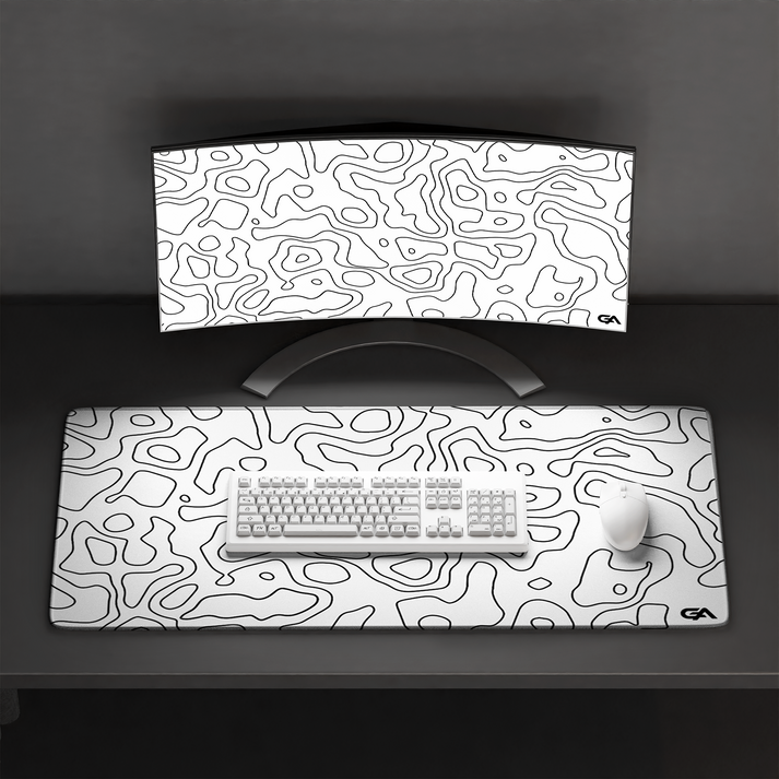 White Topo Mousepad – GutzyAiden