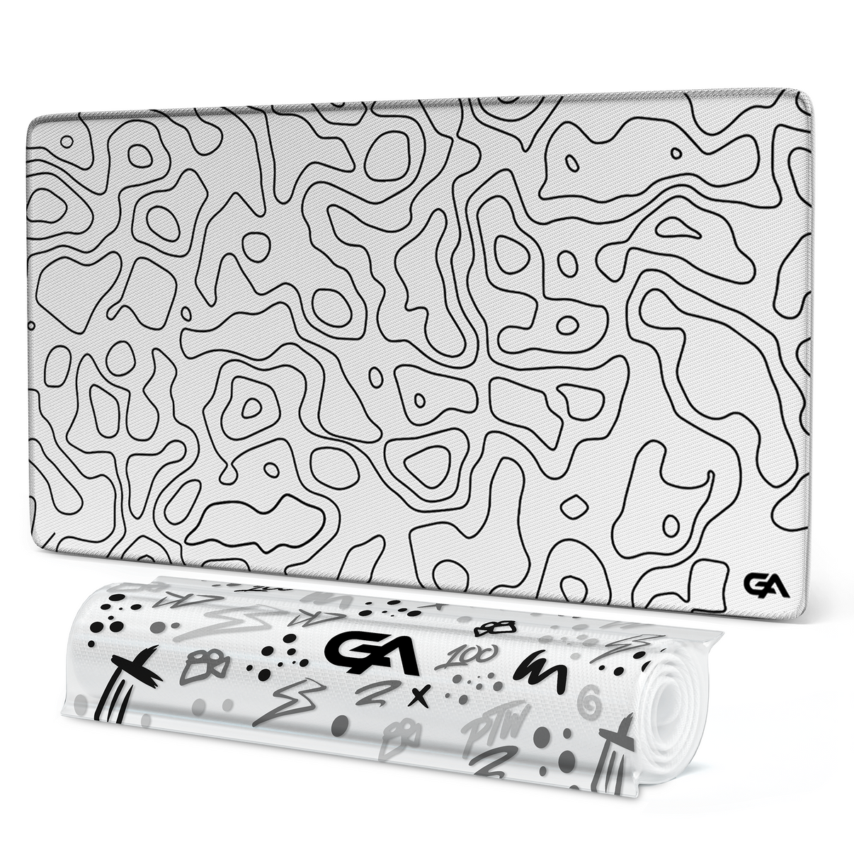 White Topo Mousepad – GutzyAiden