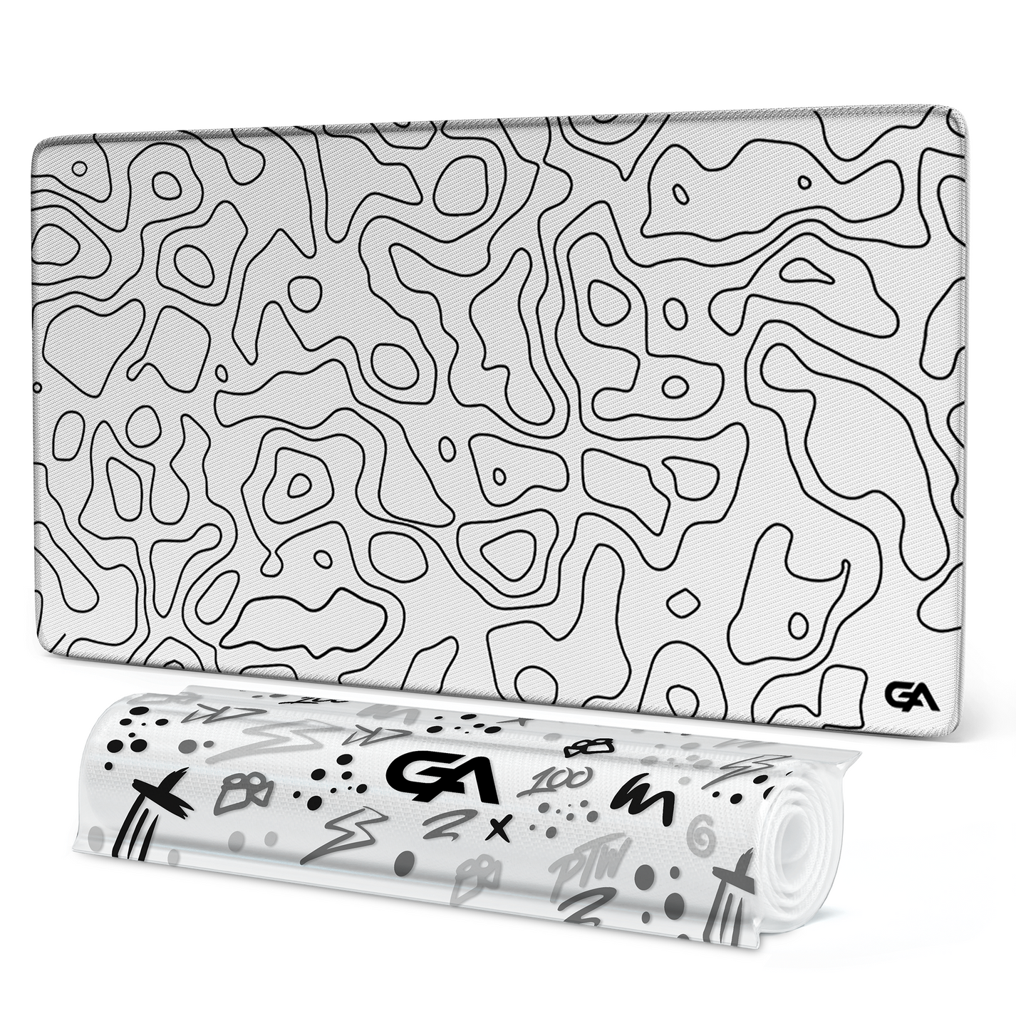 White Topo Mousepad – GutzyAiden