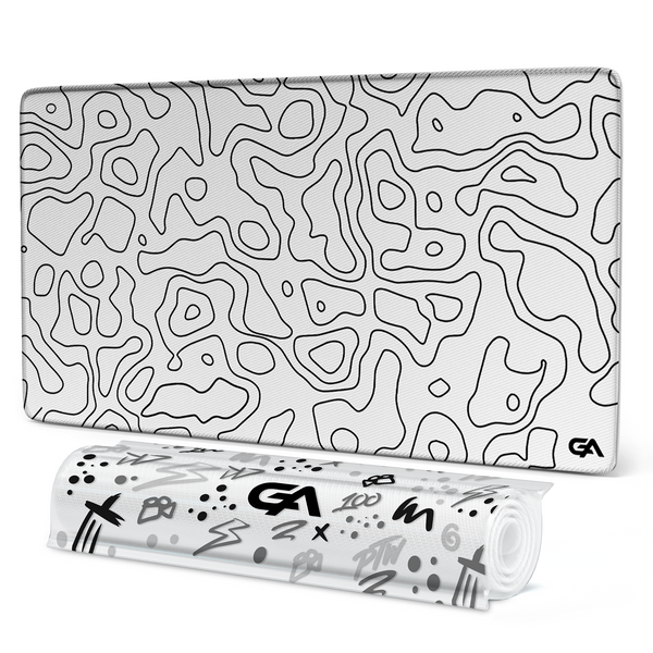 White Topo Mousepad – GutzyAiden