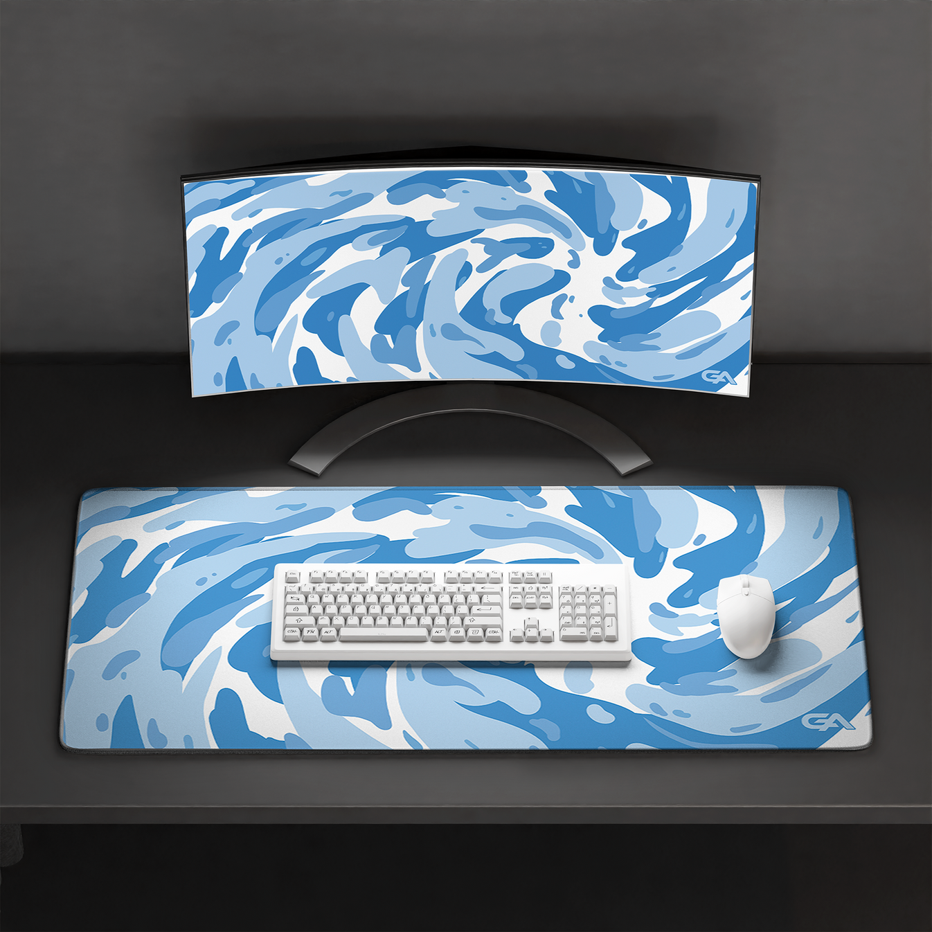 Icy Cyan Swirl Mousepad – GutzyAiden