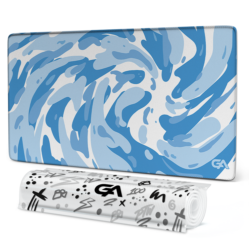 Icy Cyan Swirl Mousepad – GutzyAiden