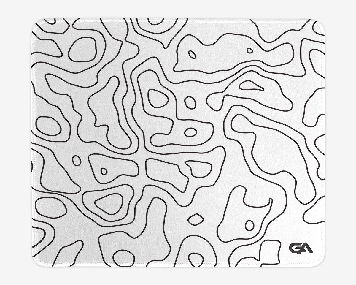 White Topo Mousepad – GutzyAiden