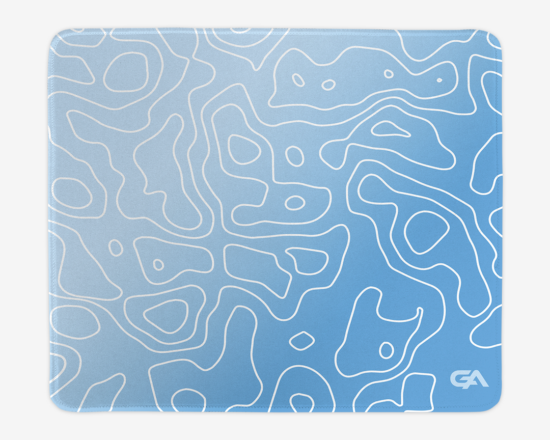 Icy Cyan Topo Mousepad – GutzyAiden