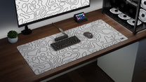 White Topo Mousepad – GutzyAiden